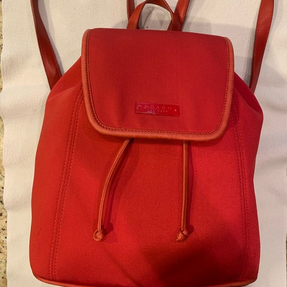 Coach | Bags | Coach Red Backpack | Poshmark